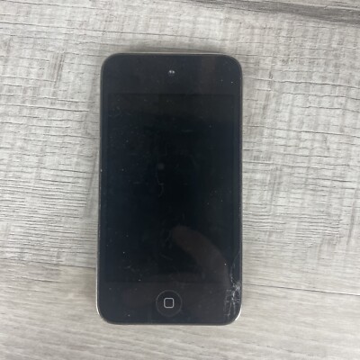 Apple iPod Touch 4th Generation Black 16GB Cracked Screen For Parts | eBay