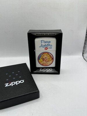 2014 Zippo Pinup Lighter Pinuplighters.com Sealed In Box. White Matte ...