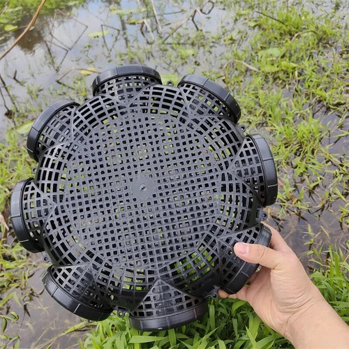 Black Fish Net Cage Fishnet Finless Loach Trap Fishing Pot Plastic ...