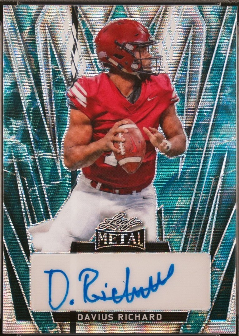 2024 Leaf Metal - Autographs Davius Richard #BA-DR1 Water Wave /2 (AU ...