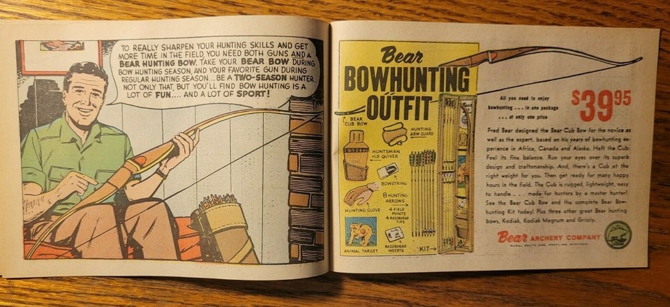 VINTAGE BEAR ARCHERY HOW TO BECOME A TWO SEASON HUNTER COMIC AD MINT | eBay