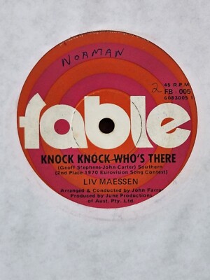 Liv Maessen "Knock Knock Who's There" 1970 FABLE Oz 7" 45rpm | eBay ...
