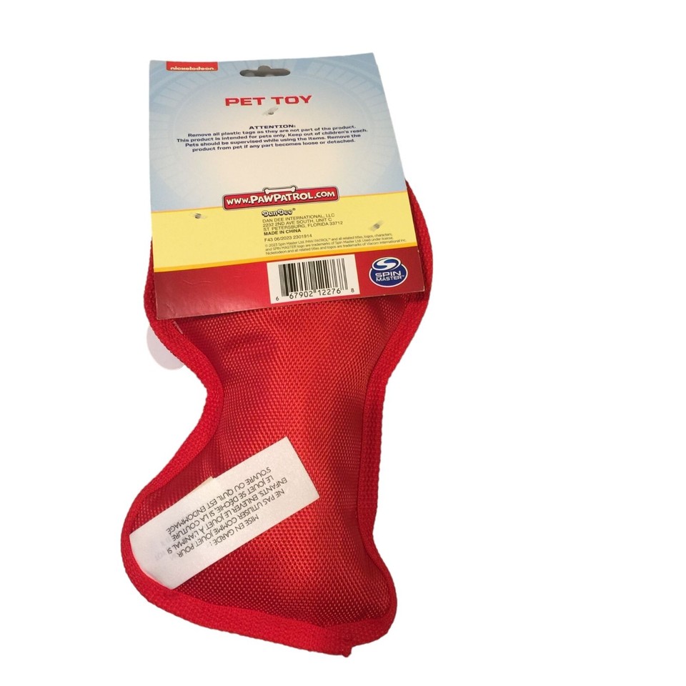 Nickelodeon PAW PATROL MARSHALL Lightweight Red Canvas 10" Dog Squeaker ...