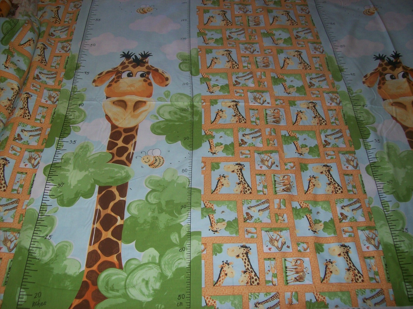 Susybee~Zoe Giraffe~Growth Chart-(inches & cm) 28'' x 44'' Children's ...