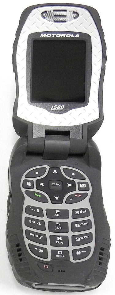 Motorola i series i580 - Black & Gray ( Nextel ) Rare iDEN PTT Flip ...