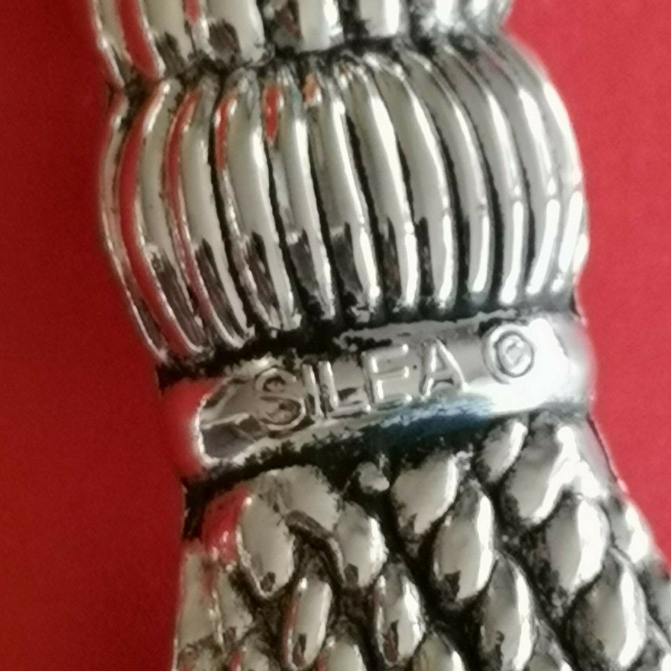 SILEA Silver Plated ROPE & TASSEL Set of Cake/ Cheese/ Pie KNIFE and ...