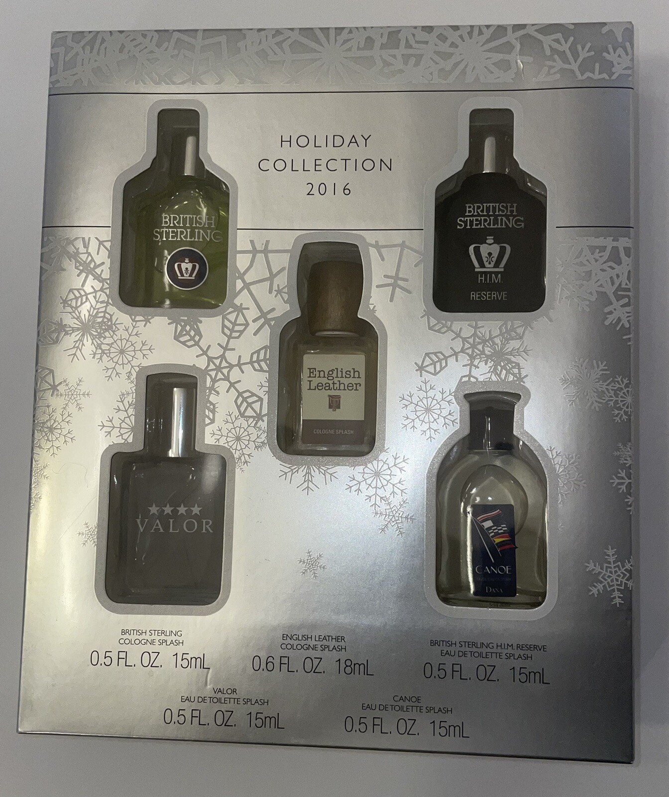 5PC Dana Sterling Canoe English Leather Valor mini cologne & EDT for ...