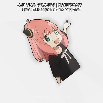 Anya - Spy x Family Point Right v1 | Vinyl Anime Sticker JDM Window ...