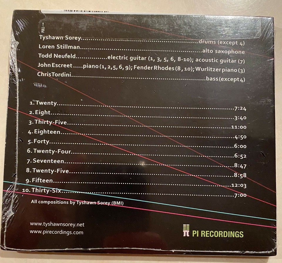 TYSHAWN SOREY Oblique 1 Todd Neufeld John Escreet Loren Stillman NEW ...