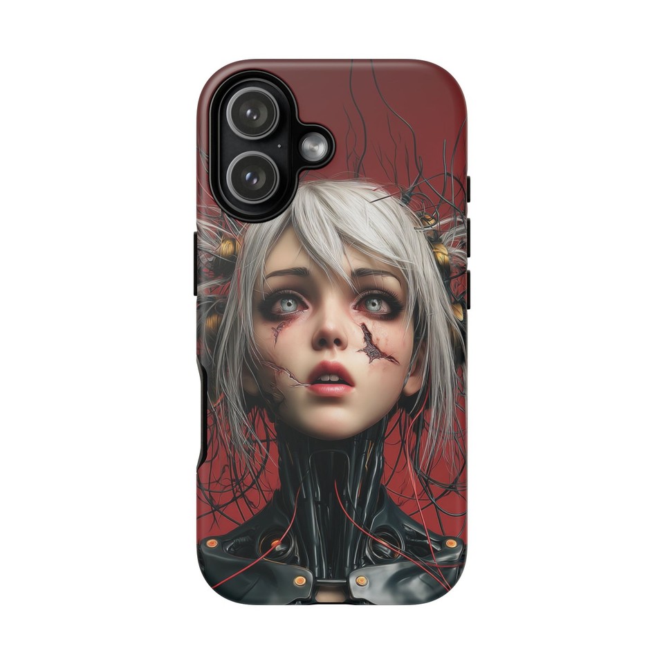 For iPhone, Samsung, Pixel | Phone Ink Case - Machine Siren Cyborg Girl ...