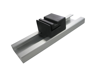 Black Nylon Guide Block with C Channel Bracket Sliding Slide Gate ...
