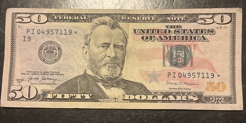 $50 Star Note 2017 Series PI04957119* | eBay