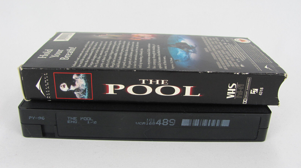 The Pool ~ 2001 VHS Movie TESTED Alliance Horror Slasher “18A” McAvoy ...