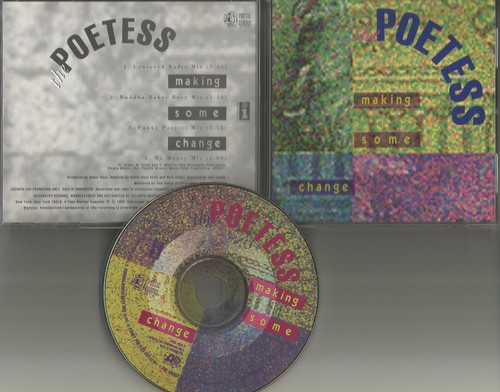 THE POETESS making Some Change 4TRX w/ RARE MIXES PROMO DJ CD Single ...