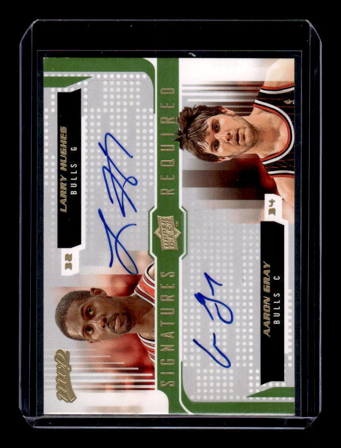 2008-09 Upper Deck MVP Signatures Required #SRHG Larry Hughes Aaron ...