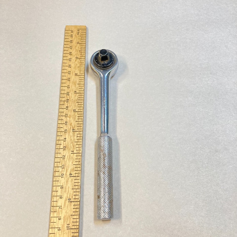 Vintage Socket Ratchet Wrench 8" Knurled Handle 3/8" Drive | eBay