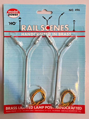 Model Power HO - Brass Lighted LAMP POST Handcrafted 496/2 - Rail ...