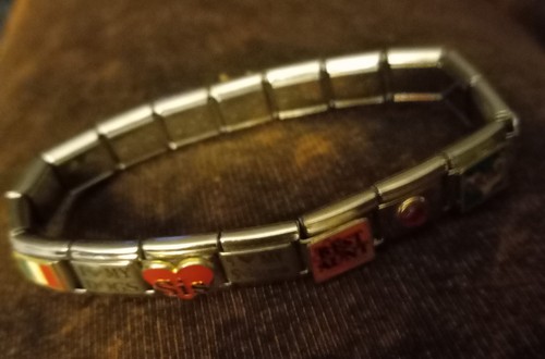 Vtg D'linq Fashion Bracelet Silver Tone Stretch Band Stainless Steel ...