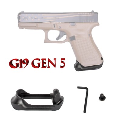Flared Magazine Magwell for Glock 19 G19 Gen 5 Aluminum Metal Anodized ...