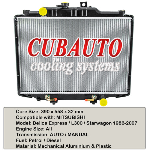 AU Heavy Duty Radiator For Mitsubishi Delica Express L300 SJ Starwagon ...