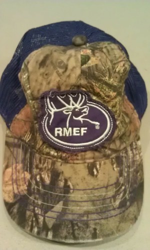 RMEF Rocky Mountain Elk Foundation Womens Adjustable Camo Mesh Hat Cap ...