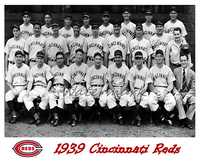 MLB 1939 Cincinnati Reds Team Picture Black & White 8 X 10 Photo ...