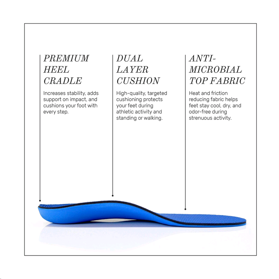 Powerstep Original Pinnacle Full-length Arch Support Insole insert Size ...