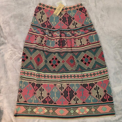 NWT Peruvian Connection Multicolor Aztec Boho Maxi Sivas Skirt Women's Medium | eBay