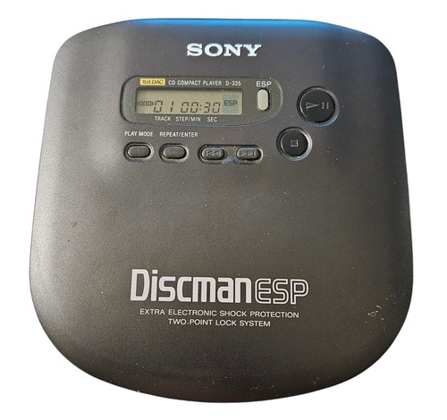 Vintage Sony D-335 Discman Portable CD Player Carry Case Clean ...