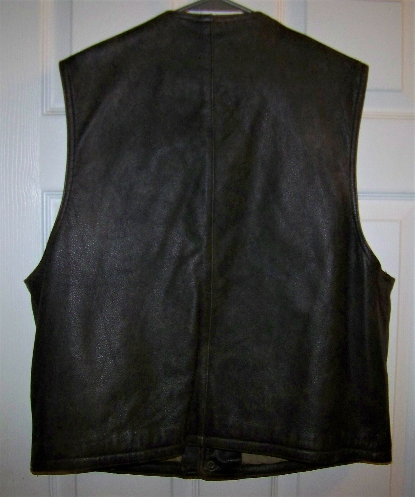 Vintage Men's Structure Leather Vest (XL brown) - Gem