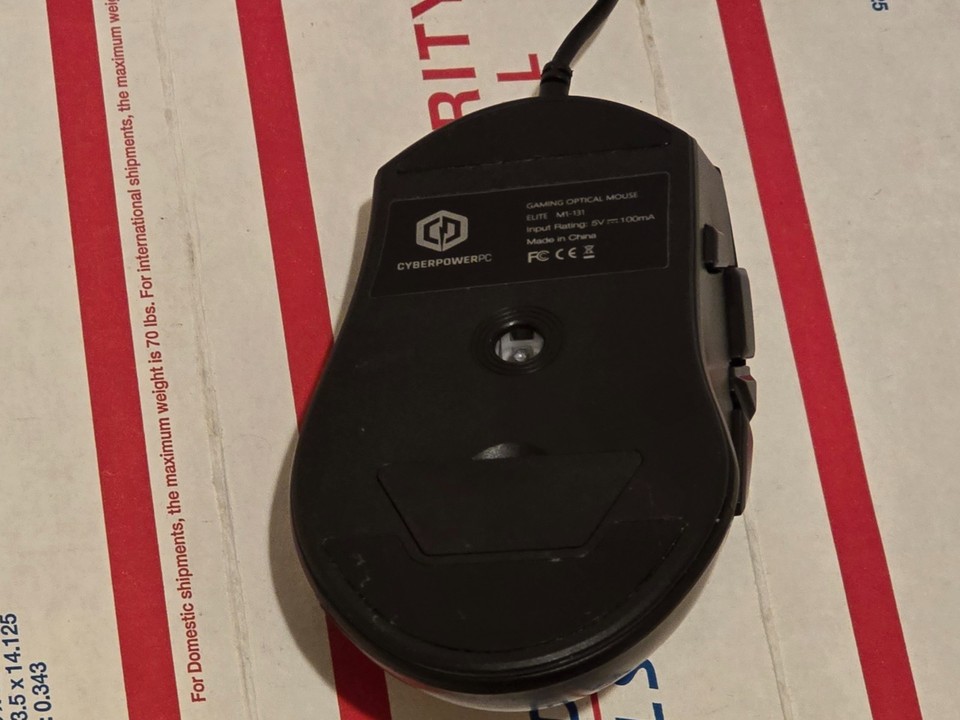 CyberPowerPC Elite M1-131 USB Gaming Mouse – Works – Grip Cleaned | eBay