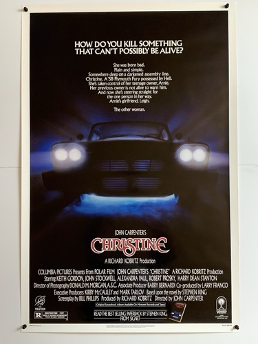 CHRISTINE (1983) Stephen King Original Rolled Horror One Sheet Poster ...