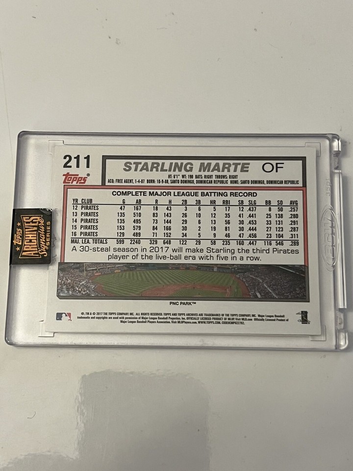 2022 Topps Archive Starling Marte Auto /6 | eBay