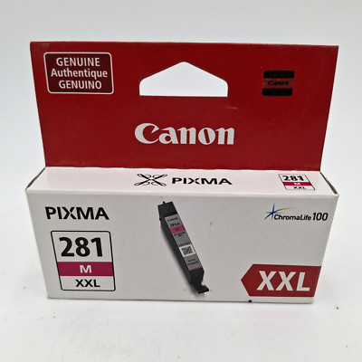 NEW Genuine Canon PIXMA 281 XXL Magenta Ink Cartridge Ink Tank 281M XXL ...