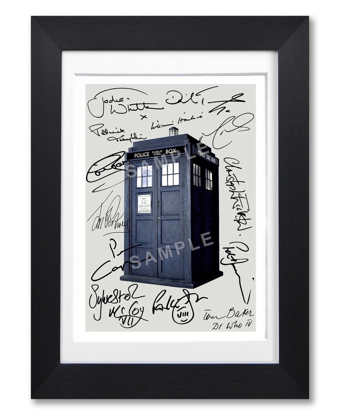 DOCTOR WHO ALL DR'S CAST SIGNED POSTER TV PRINT PHOTO AUTOGRAPH GIFT DR ...