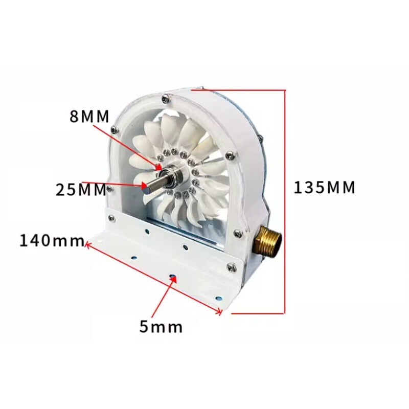 Water Turbine Generator Kit Mini Hydroelectric Pelton Wheel Power ...