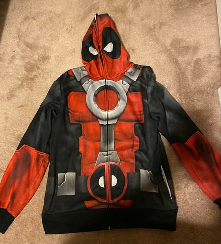 Marvel Deadpool Costume Zip Up Hoodie Sweatshirt | eBay
