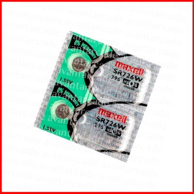 Maxell 396 SR726W 2x Silver Oxide Watch Battery 2 Batteries FAST SHIP ...