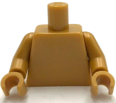 Lego New Pearl Gold Torso Plain Same Color Arms Same Color Hands Part ...