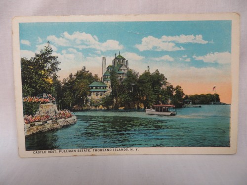 VINTAGE POSTCARD CASTLE REST THE PULLMAN ESTATE THOUSAND ISLANDS NEW ...