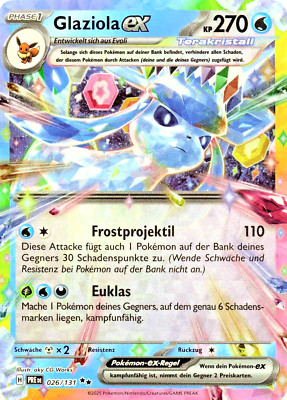 Pokémon Karte Glaziola ex PRE 026/131 Prismatische Entwicklungen ...