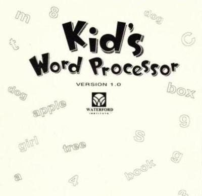 Kid's Word Processor w/ Manual PC CD creative children write book ...