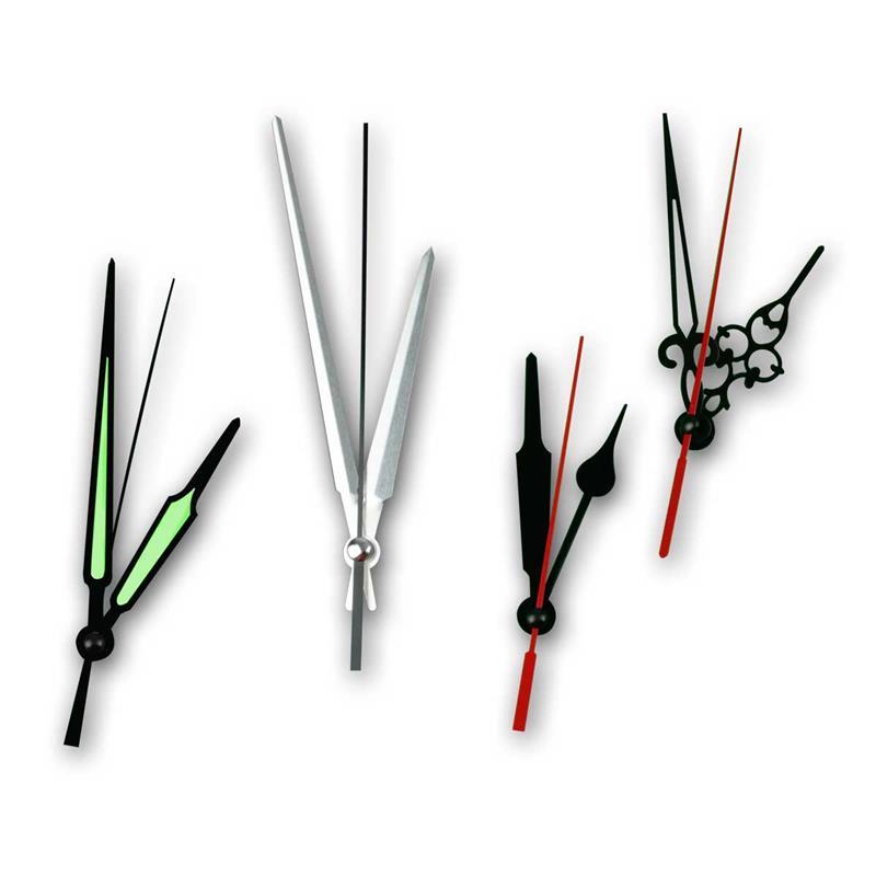 Uhrenzeiger in 4 Designs für Quarz-Uhrwerke 4er-Pack, Uhrzeiger, Zeiger ...