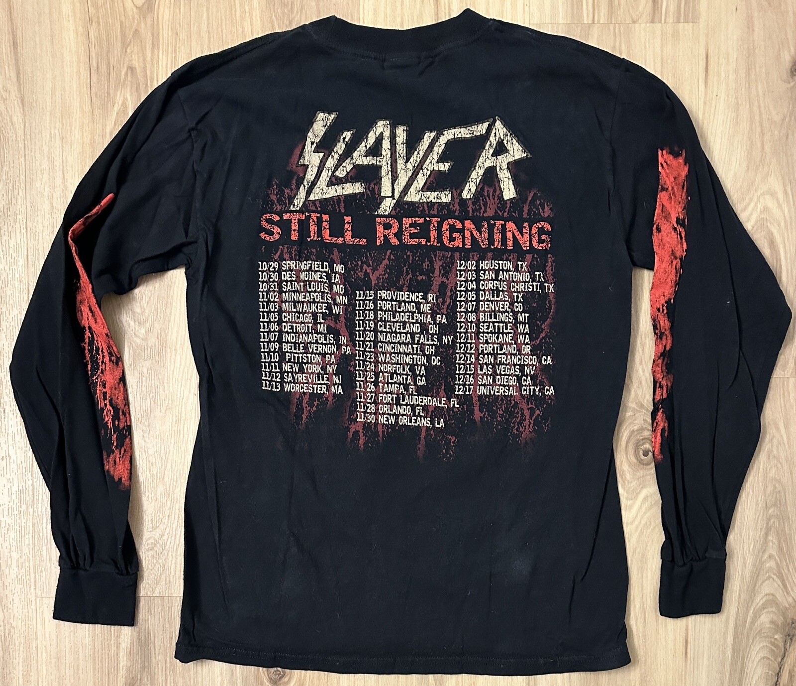 Vintage Slayer Band T Shirt (M) Y2K 2004 Tour Graphic Longsleeve Still ...