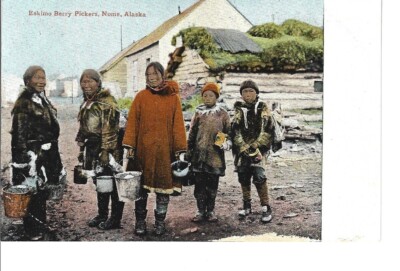 Nome Alaska Antique Postcard Eskimo Berry Pickers Early 1900s | eBay
