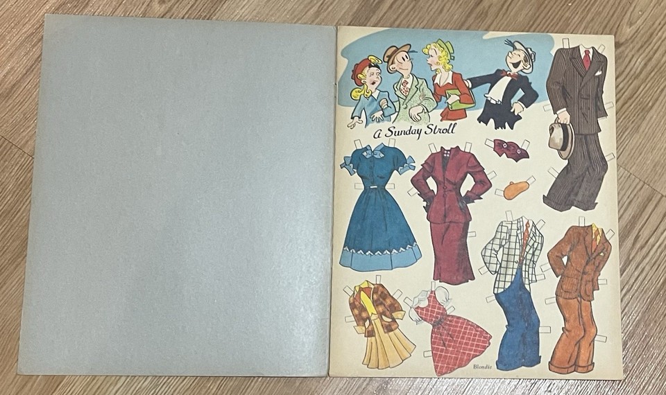BLONDIE 1954 Cut Out Paper Dolls Book UNCUT Dagwood Comic Strip ...