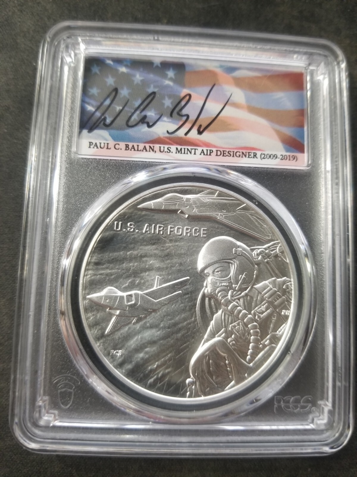 2022 S SILVER US AIR FORCE MEDAL PCGS MS70 FIRST DAY ISSUE PAUL BALAN ...