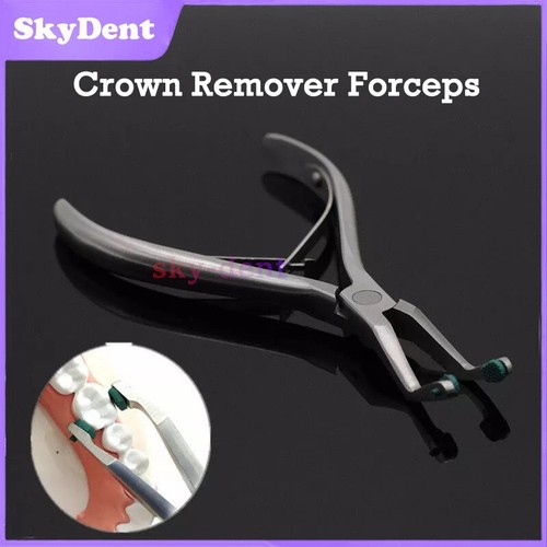 Dental Crown Plier Stainless Temporary Teeth Crown Remover w Green ...