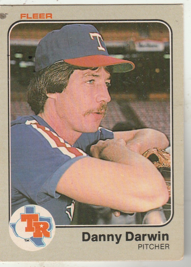 FREE SHIPPING-VG TO GOOD-1983 Fleer #565 Danny Darwin Texas Rangers ...