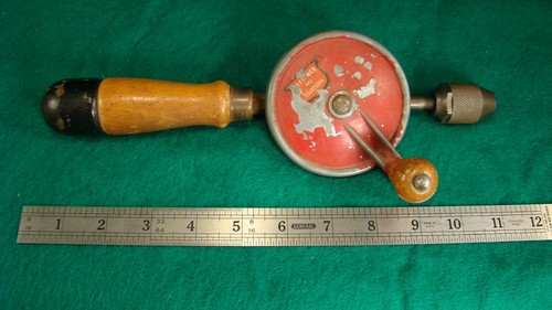 Vintage Dunlap Usa Hand Crank Egg Beater Drill w/ Storage Handle + 3 ...